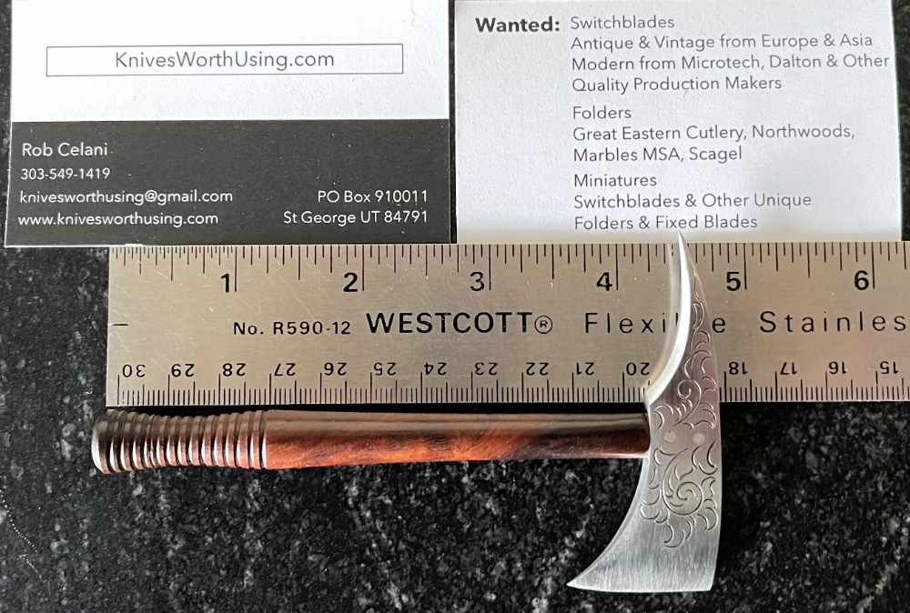 Custom Miniature Battle Axe, Hatchet, Tomahawk, Wood Handle, Engraved Blade