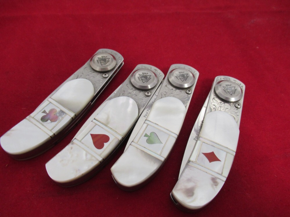 Lone Wolf Paul Set of 4 Pearl Axial Lock Folders