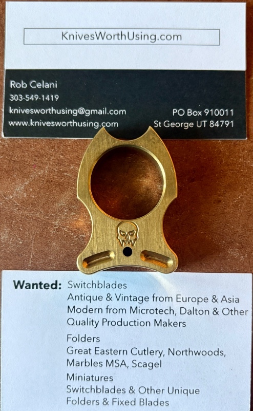 Original Woody Knuckles Single Finger Skull Popper Brass Knuckle