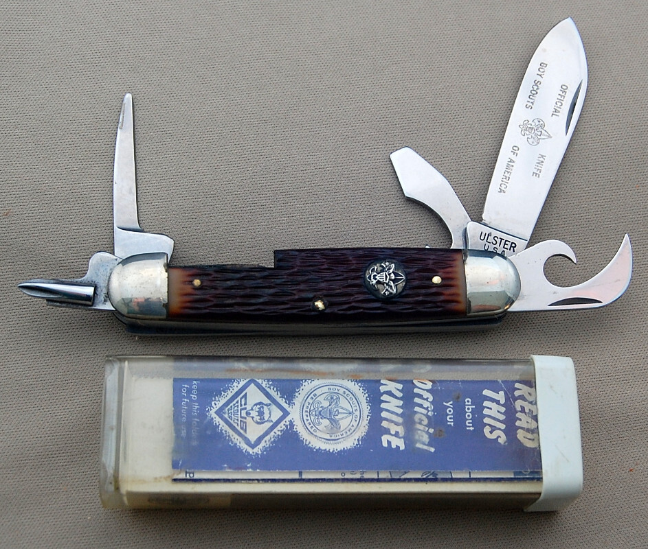 Official BSA Scout Knife Ulster BSA #1996 5-Blade Deluxe With Box ...