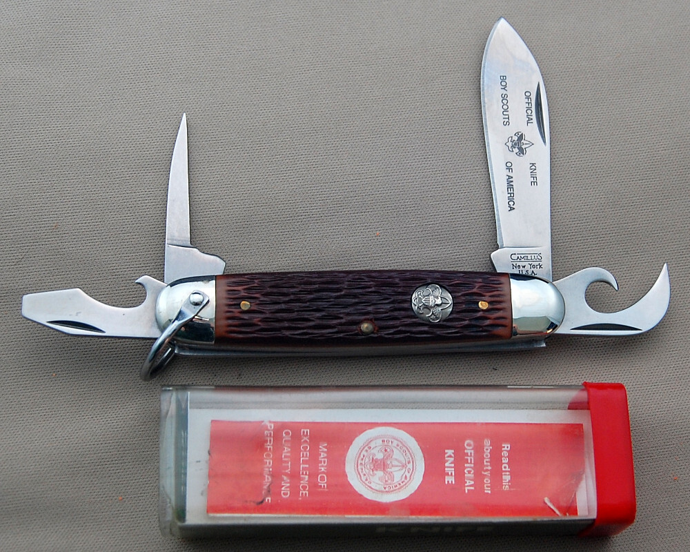 Official BSA Scout Knife Camillus BSA #1996 4-Blade Includes Box ...