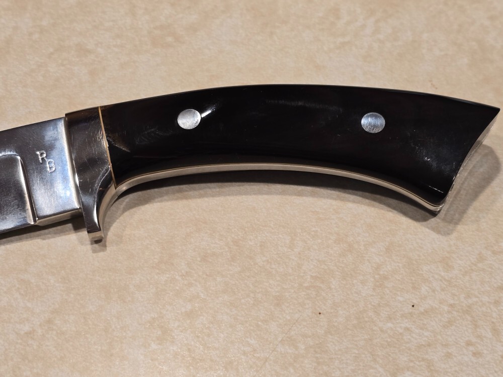 Custom Ray Beers Fixed Blade Knife – Buffalo Horn Handle – Rare Find ...