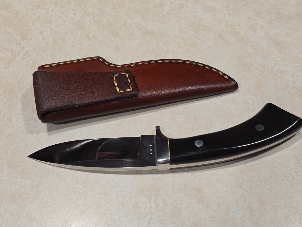 Custom Ray Beers Fixed Blade Knife – Buffalo Horn Handle – Rare Find ...