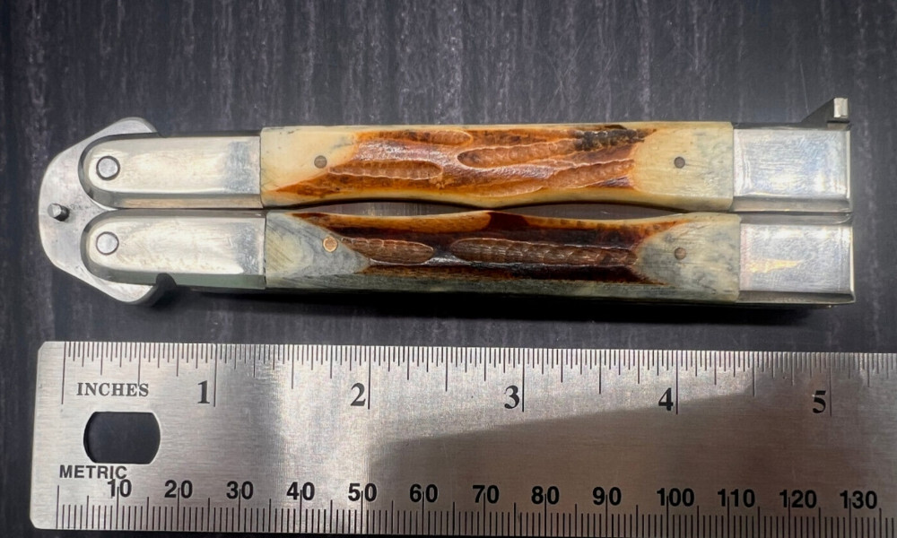 MINT Vintage Balisong Taylor Cutlery Second Cut Stag Handle AK-1415 Japan