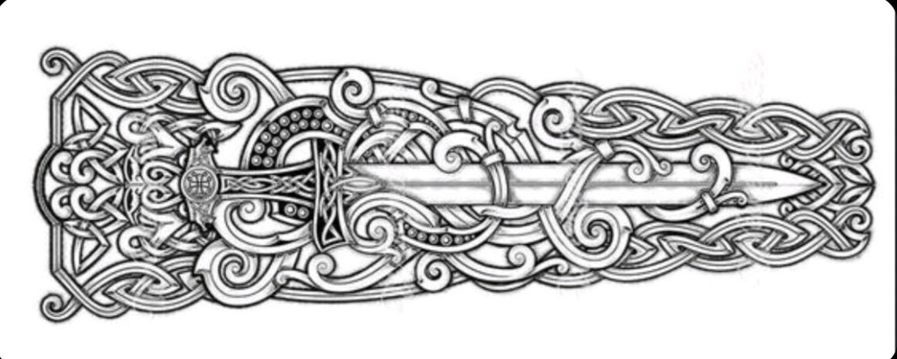 13" Viking Theme Ultra Deep Engraved Dagger Blade Double Eagle Switchblade