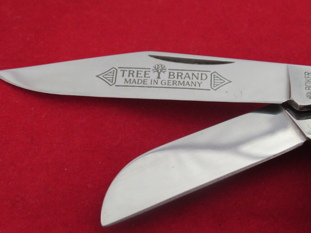 Boker Tree Brand Solingen Germany Red Smooth Bone Stockman