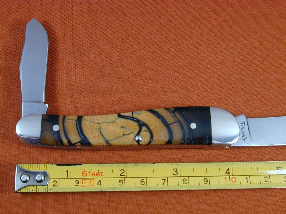 Titusville Cutlery Cross Cut Mammoth Ivory Rooster Comb Farmer Knife ...
