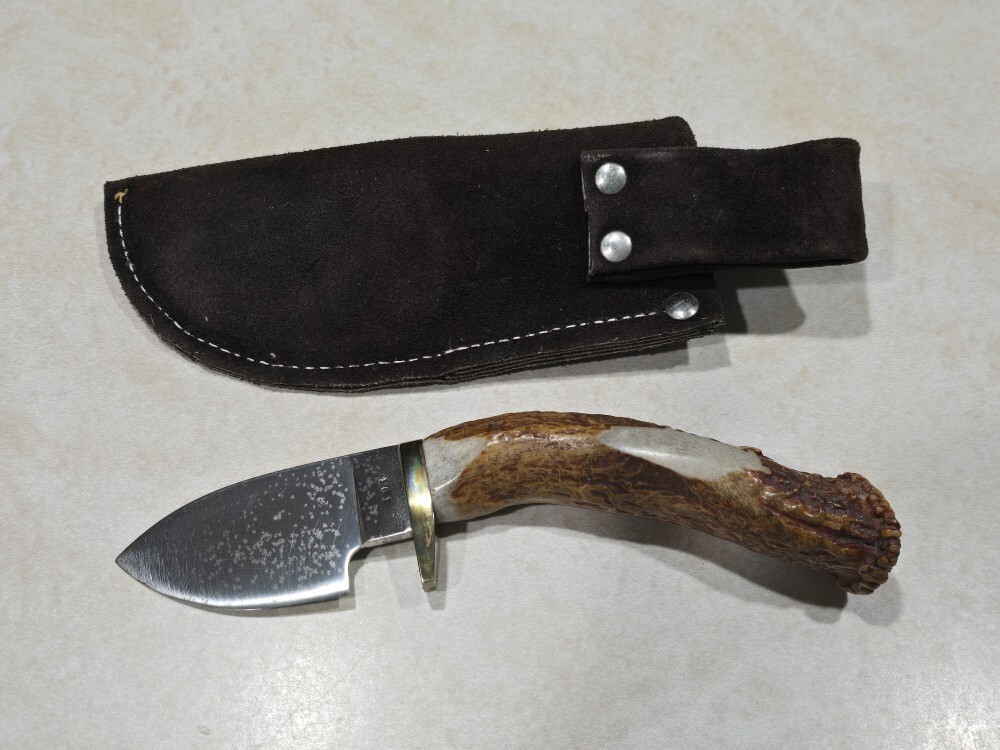 Sheldon Jones Custom Fixed Blade Knife – Crown Stag– Trained Under Bill ...