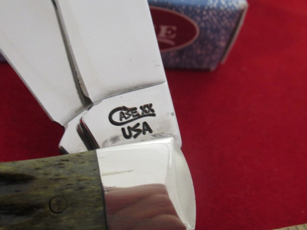 Case XX 1998 Green Bone Pocket Worn Trapper Pattern # 6254 SS