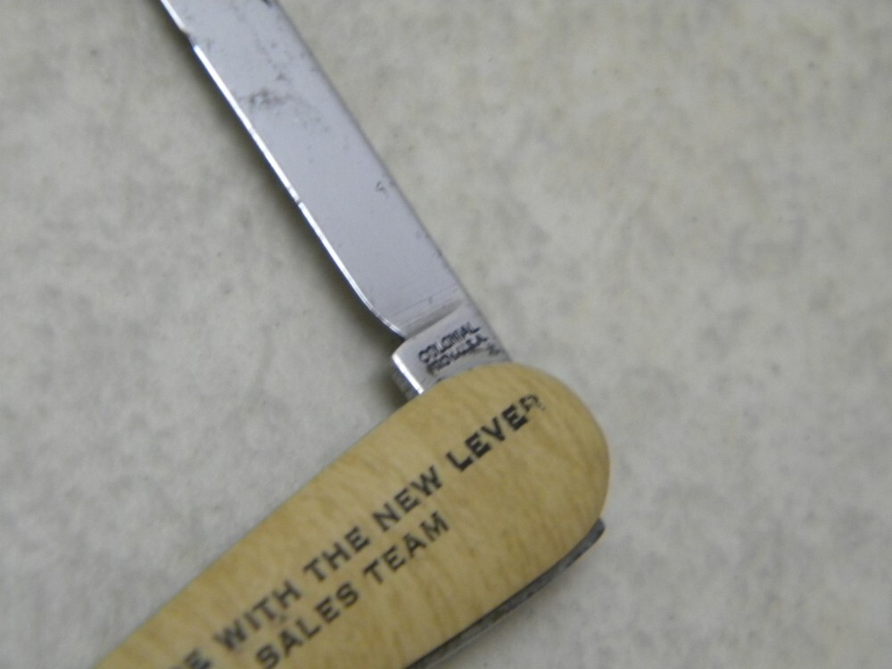 Colonial Prov USA Baseball and Bat Advertising Knife