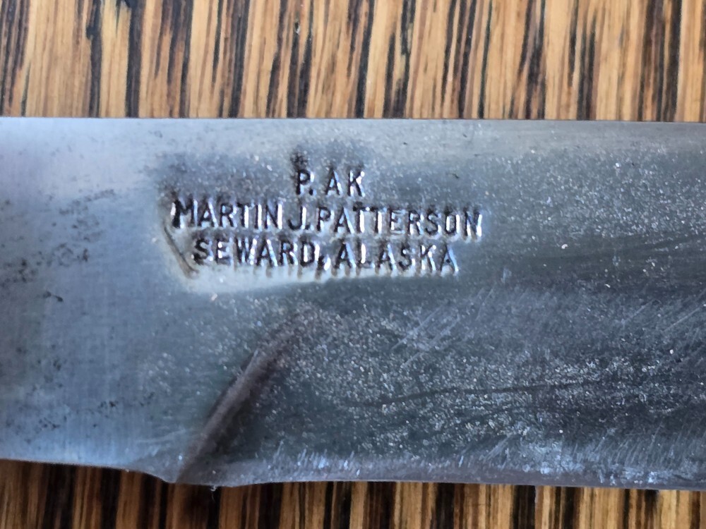 P.A.K. Martin J. Patterson Custom Fixed Blade Knife – Seward, Alaska ...