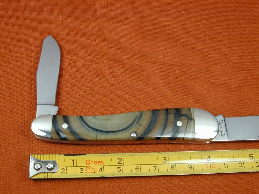 Titusville Cutlery Cross Cut Mammoth Ivory Rooster Comb Farmer Knife ...