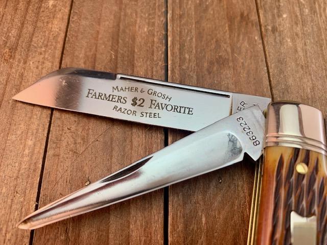 Maher and Grosh by Great Eastern Cutlery Harness Jack Brown Jigged Bone ...