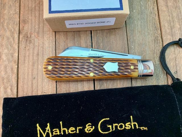 Maher and Grosh by Great Eastern Cutlery Harness Jack Brown Jigged Bone ...