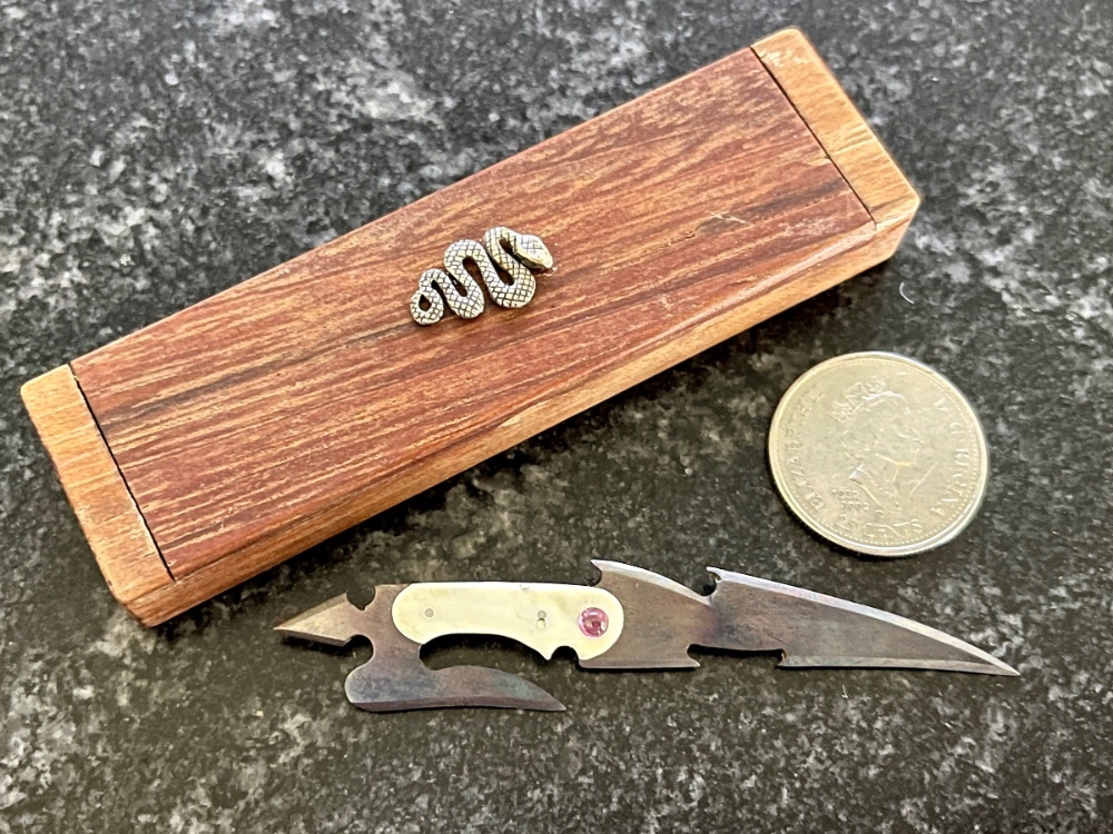 Henry Loos Custom Miniature Sword, Fancy Display Box