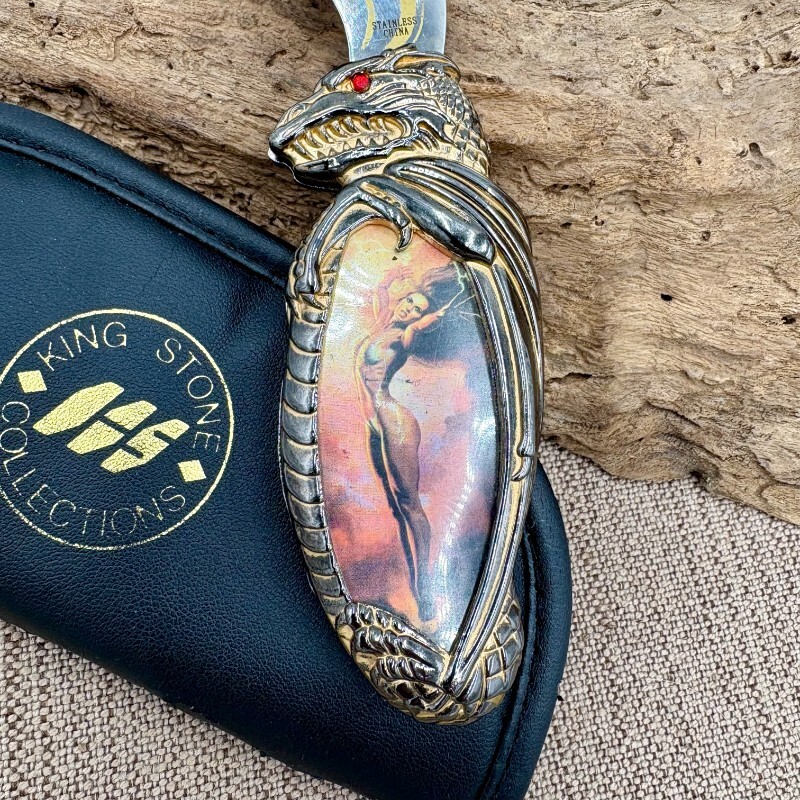 Franklin Mint Knightstone Collection Dragon Fantasy Knife Goddess Of ...