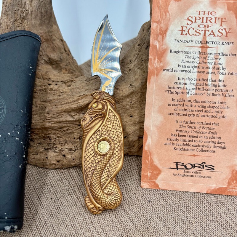 THE SPIRIT OF ECSTASY FANTASY COLLECTOR POCKET KNIFE BY BORIS VALLEJO (A06)