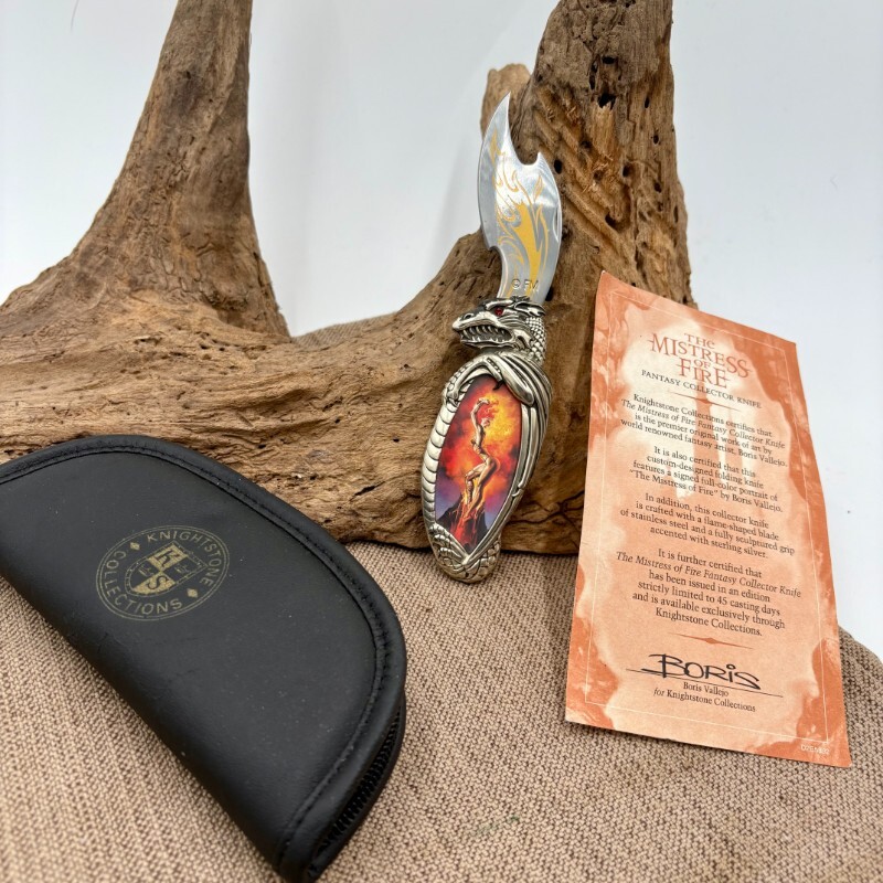 Franklin Mint The Mistress Of Fire Collector Pocket Knife Boris Vallejo ...
