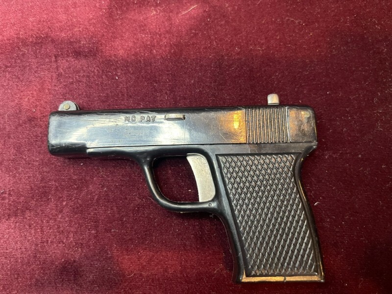 Vintage 1960s Spanish OTF Switchblade Pistol knife with black leather ...