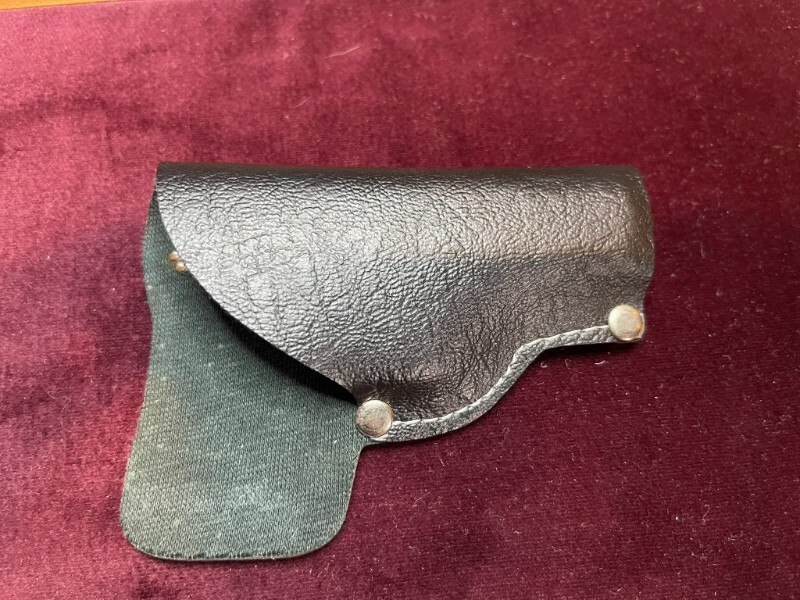 Vintage 1960s Spanish OTF Switchblade Pistol knife with black leather ...