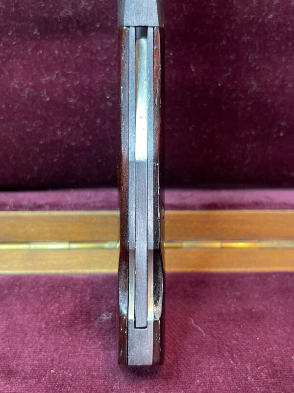 Vintage Benchmark Rolox Viper Sliding Belly Lock knife; wood scales