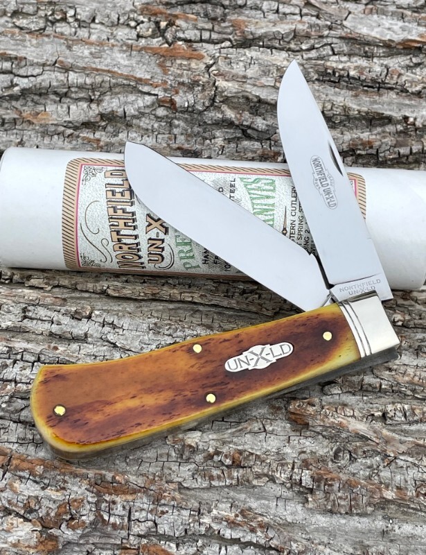 GEC NORTHFIELD ** 235220 ANTIQUE AUTUMN NATURAL BONE PIONEER TRAPPER