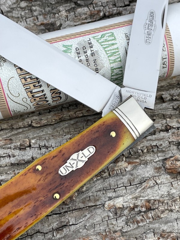 GEC NORTHFIELD ** 235220 ANTIQUE AUTUMN NATURAL BONE PIONEER TRAPPER
