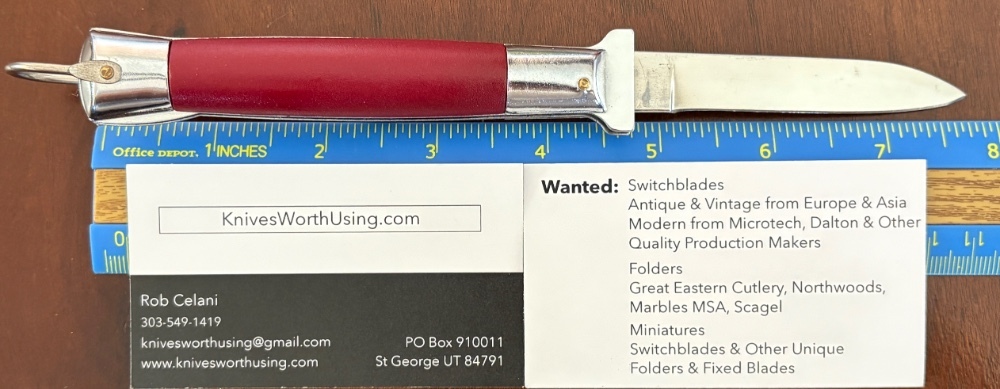Rare Korean Fixed Guard Rizzuto Variation Switchblade Knife, Unused
