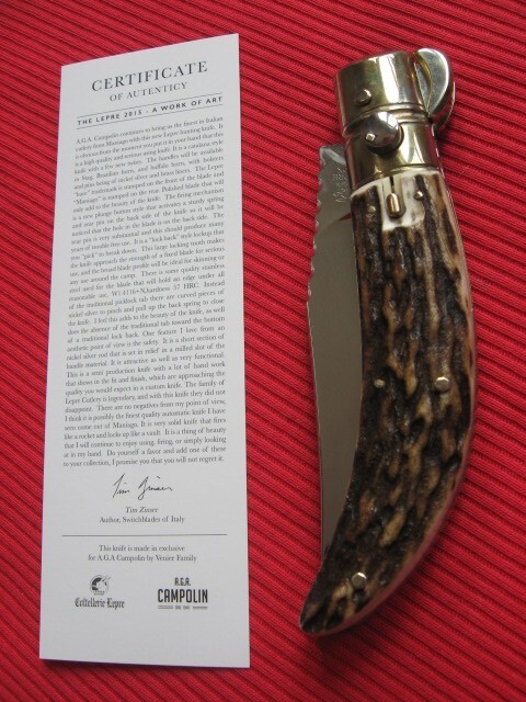 Quality Italian Fileworked LEPRE Stag Knife Limited Edition 2015 ...