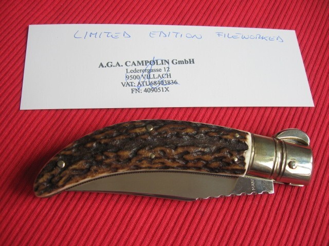Quality Italian Fileworked LEPRE Stag Knife Limited Edition 2015 ...