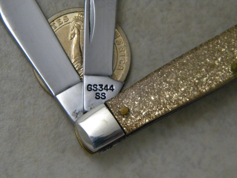 Case XX USA 1889-1989 Gold Stone GS344 Centennial Stockman Knife