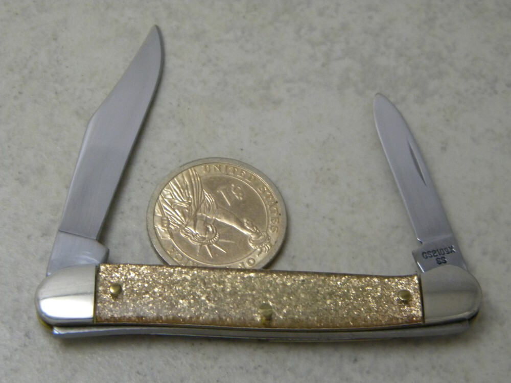 Case XX USA 1889-1989 Gold Stone GS2109X Centennial Mini Copperhead Knife