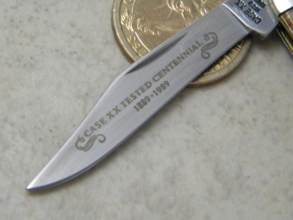 Case XX USA 1889-1989 Gold Stone GS2109X Centennial Mini Copperhead Knife