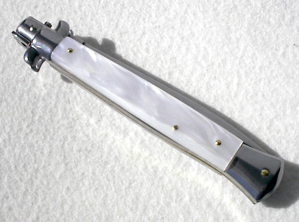 NEW FRANK BELTRAME 11" DAGGER BLADE ACRYLIC PEARL ITALIAN STILETTO