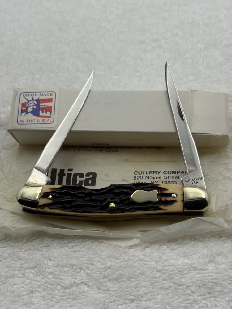Utica Cutlery Company 2 Blade Muskrat Style Pocket Knife Made In NY USA ...