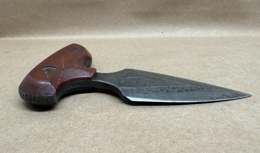 Push Knife and Sheath Signed