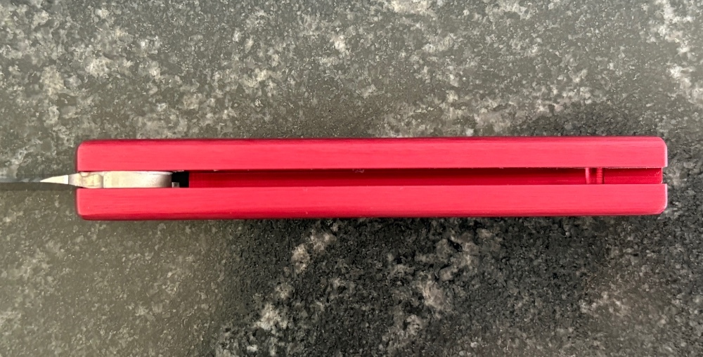 Benchmade Spike Switchblade Knife, Model 1000S, Red Handles, Unused