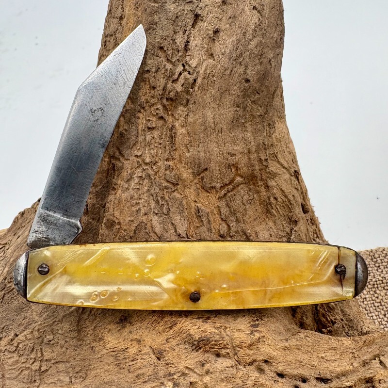 Utica Cutlery Vintage Pearlized Handle Advertising Single Blade Pocket ...