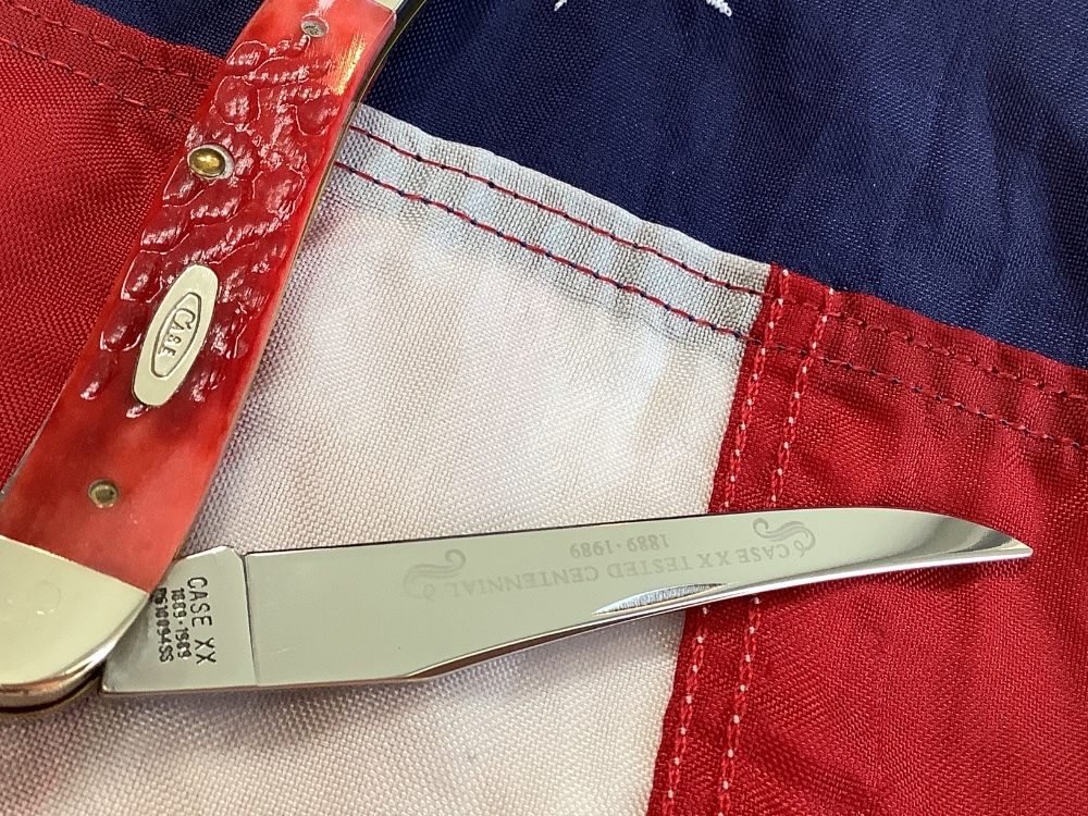 Case xx 1989 Centennial 4 & 1/4” Toothpick Sweet Red Bone Handles -NOS