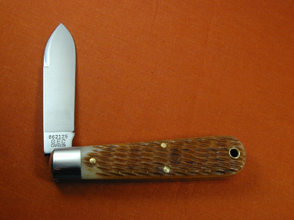 Great Eastern GEC Antique Amber Jigged Bone River Town Jack Knife Rare ...