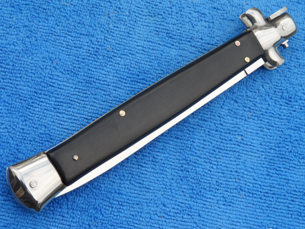 New- 13" Classic Italian Stiletto ebonywood handles and Dagger grind blade