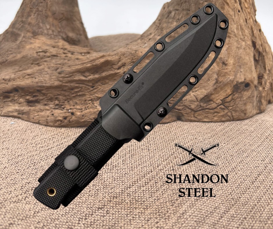 Cold Steel SRK Compact Black SK5 Carbon Steel Clip Pt Fixed Blade Knife ...