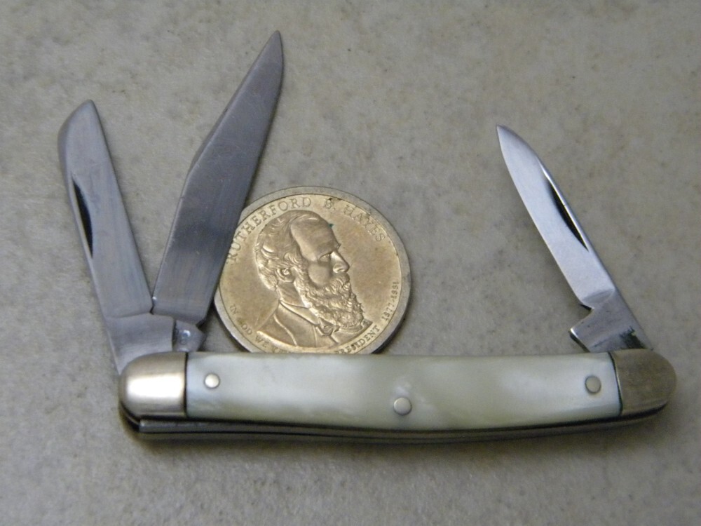 Boker USA Tree Brand 8388 Imitation Pearl Mini Stockman Knife