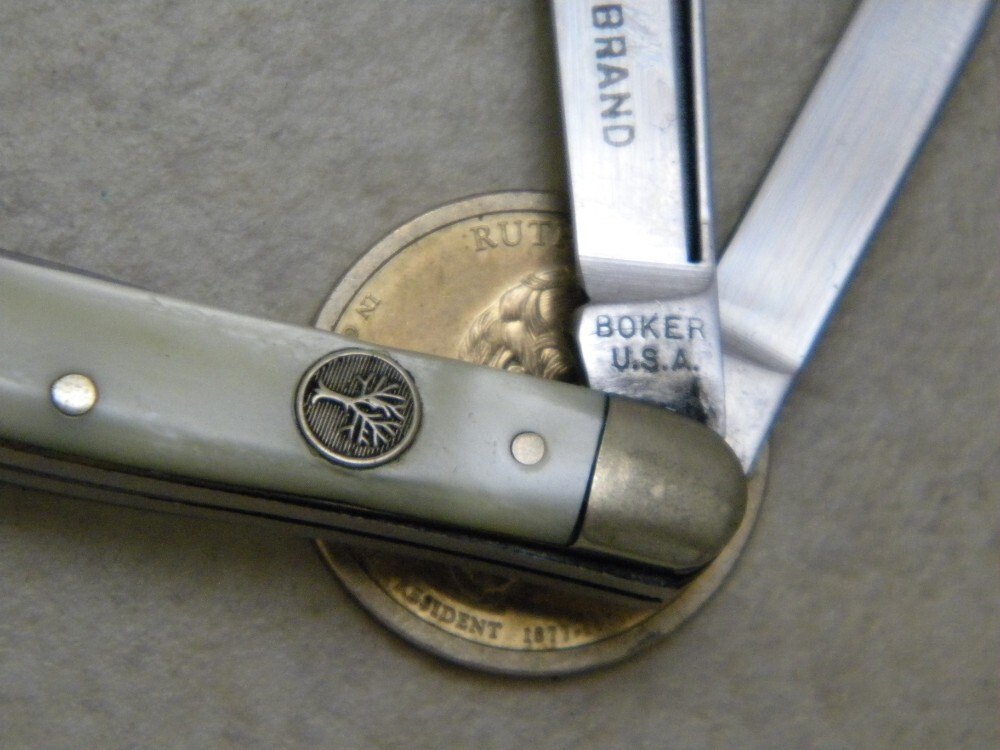 Boker USA Tree Brand 8388 Imitation Pearl Mini Stockman Knife