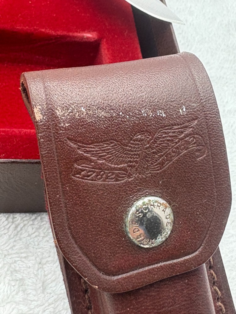 Vintage Schrade + 1782-1982 Bald Eagle Commemorative Scrimshaw Smokey ...