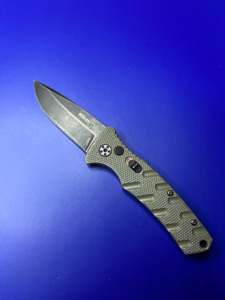 Boker Plus Mini Strike Automatic OD Green