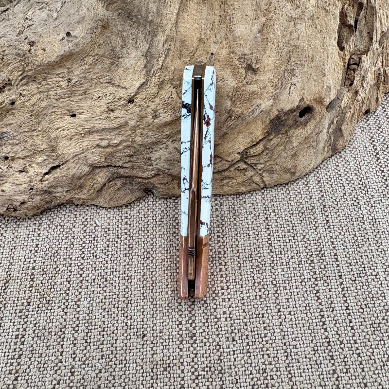 ROUGH RIDER Copper COPPERSTONE LOCKBACK FOLDING POCKET KNIFE RYDER ...