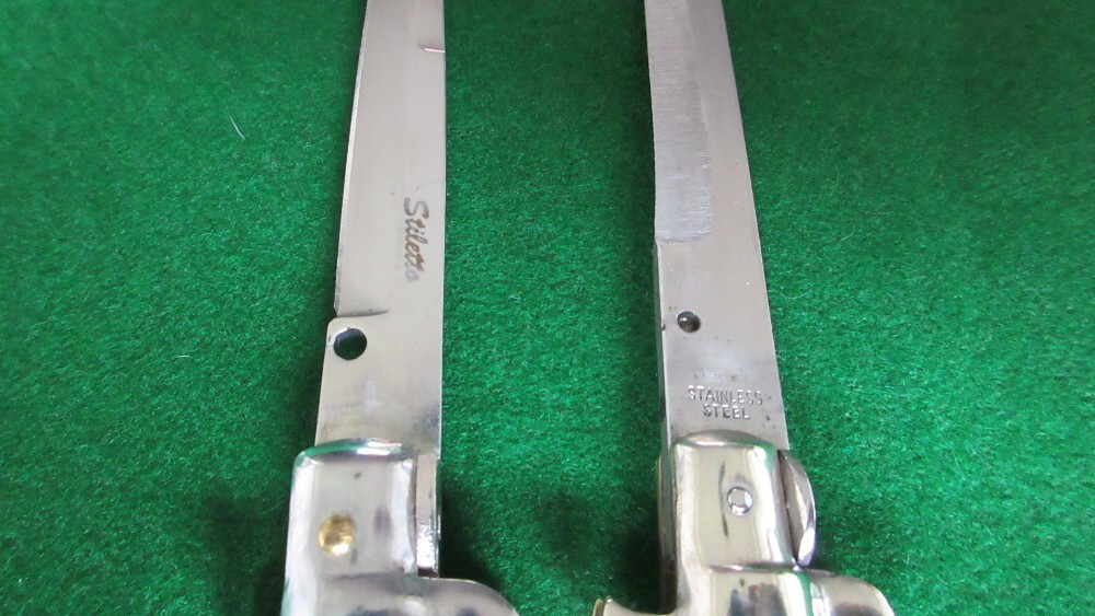 LOT of 2 STILETTOS One JAPAN Stainless Steel Pick Lock, One Stiletto ...