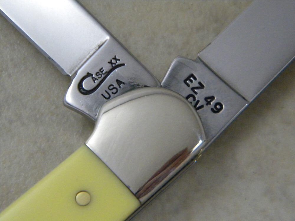 RARE Case XX USA EZ 49 Cv Yellow Trapper Knife c. 1990's