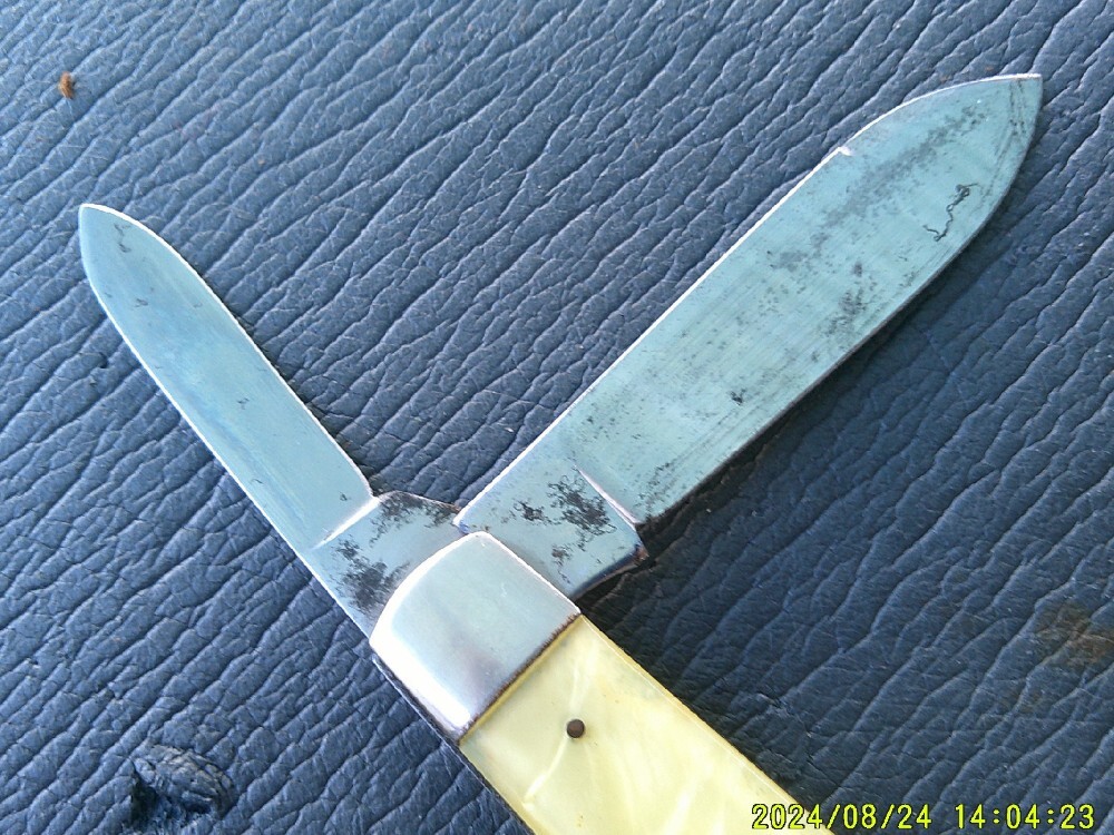 Camillus Cut Co 4 line Cracked Ice Jack Knife Crowell Apprentice